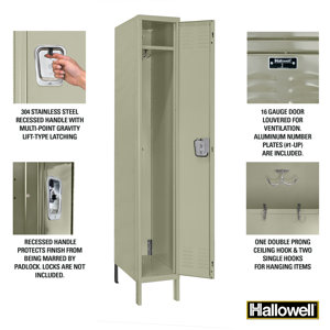 Hallowell Premium 1 - Tier School Locker & Reviews | Wayfair