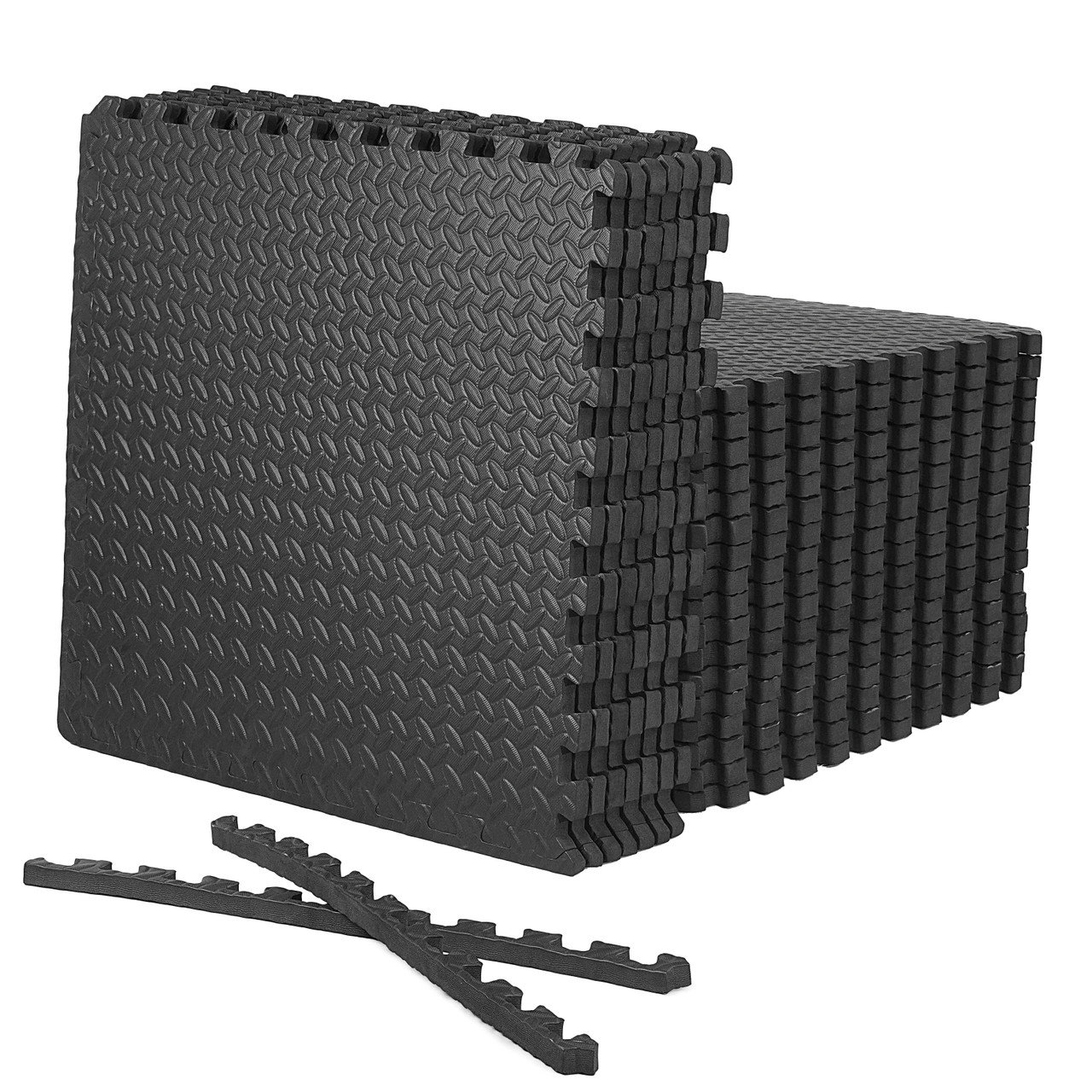 CAP Interlocking Exercise Foam Mats, 96 sq. ft. Diamond, TATAMI, T ...