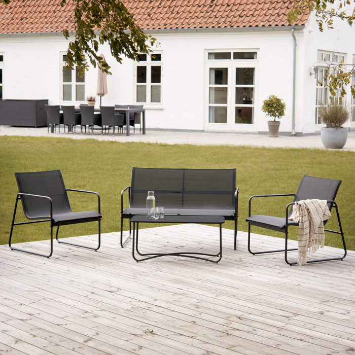 Envy 4 Person Seating Group with Textile Seats & Reviews | Wayfair.co.uk