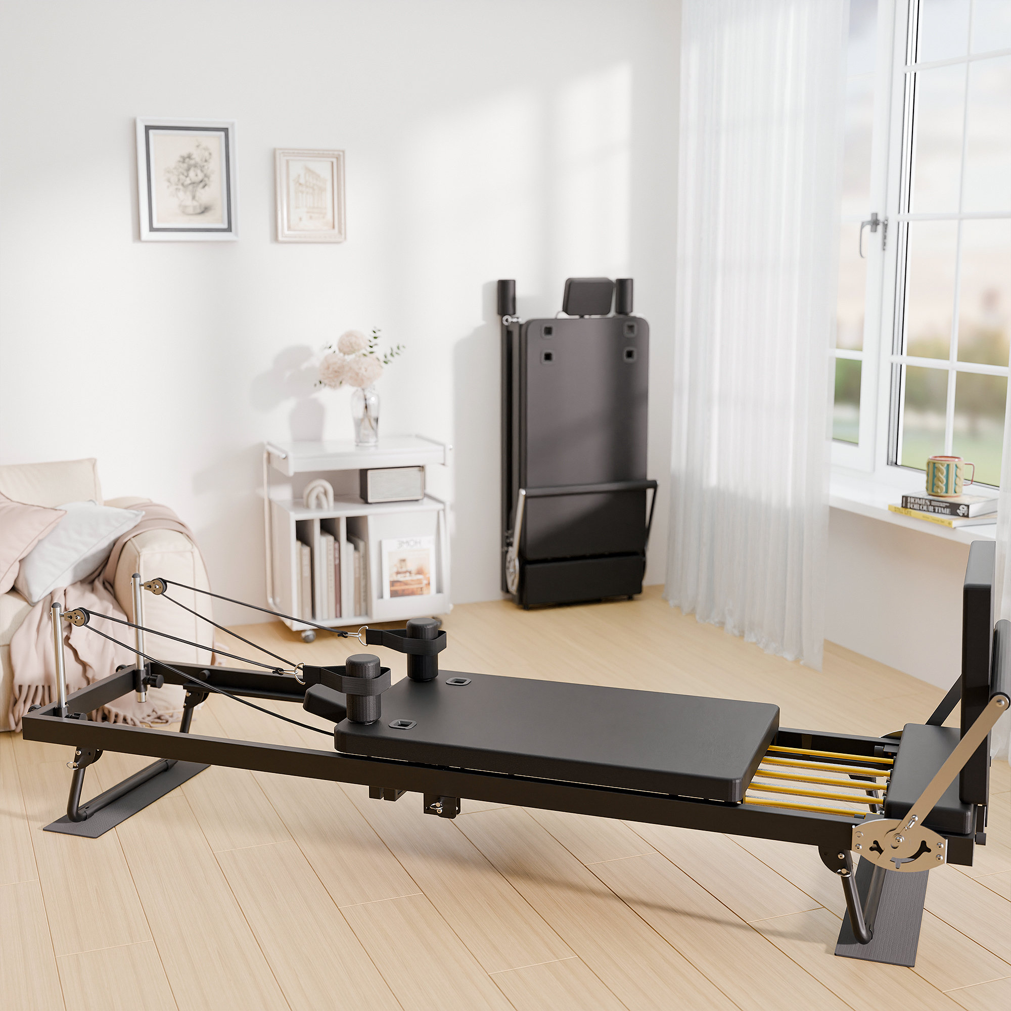 Aeloxis 91.5" Foldable Pilates Reformer Machine - Wayfair Canada
