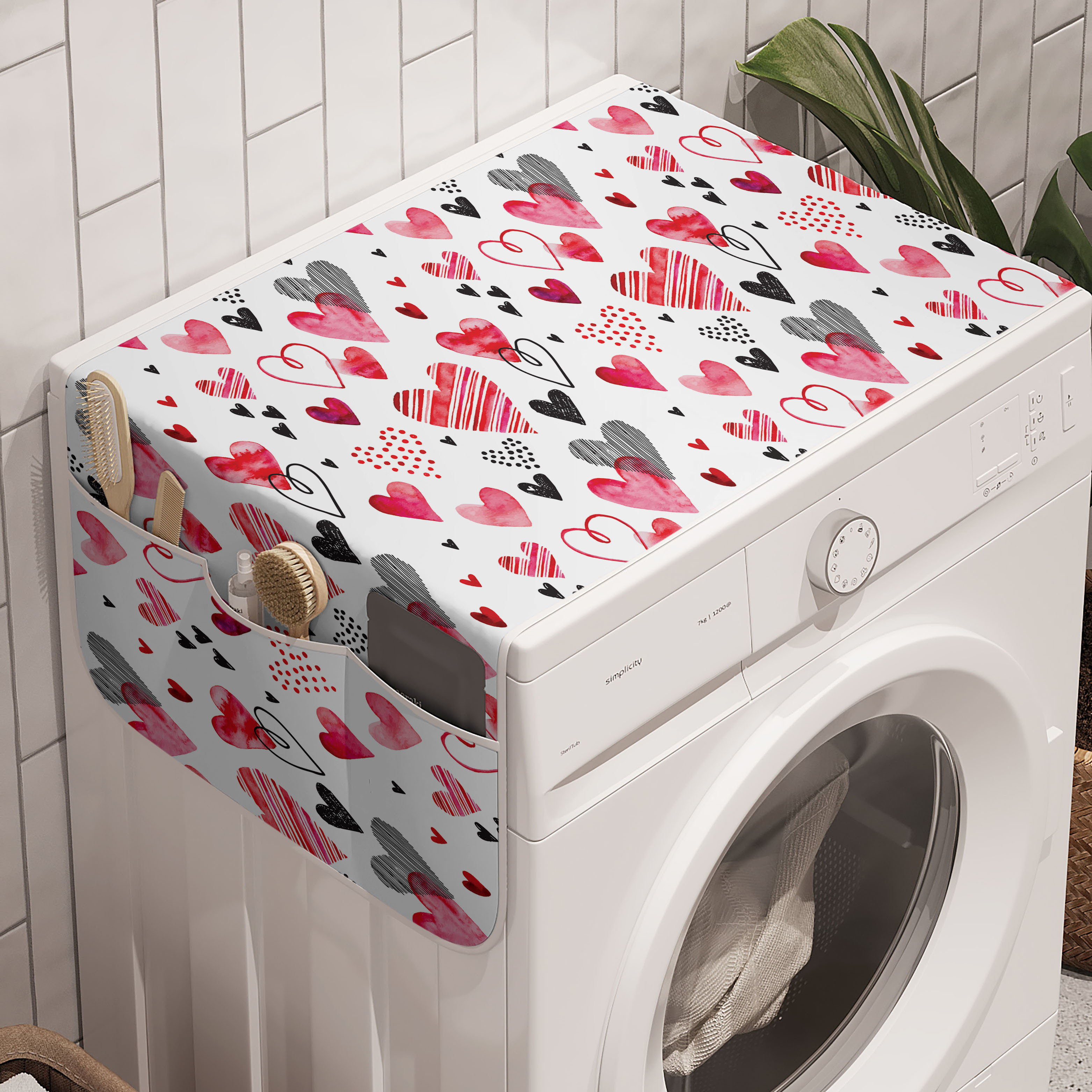 East Urban Home Valentine Washing Machine Organizer Pack of 2 47" x 18. ...