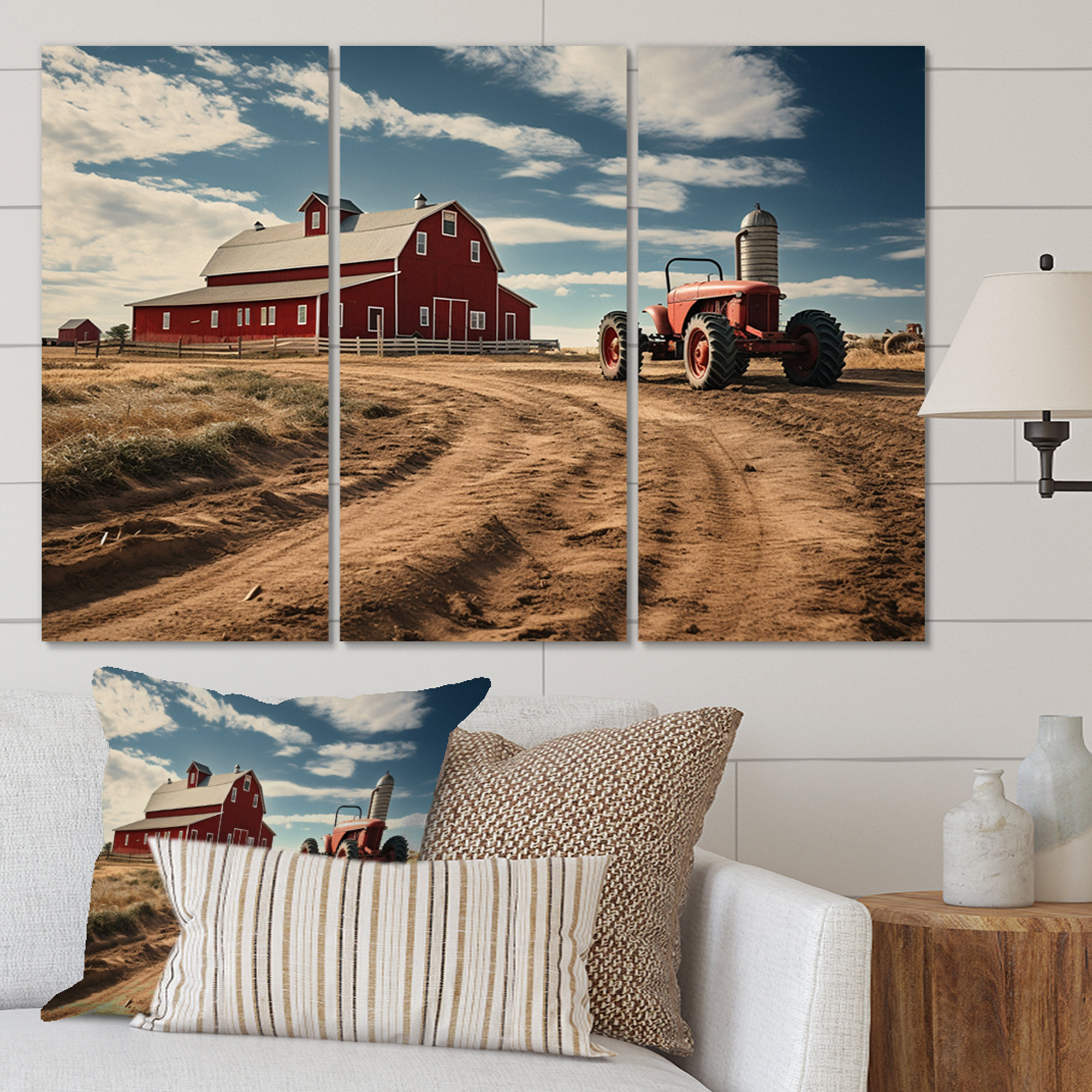 Design Art Farm Farmstead Delight Muted III - Farmhouse Metal Wall ...