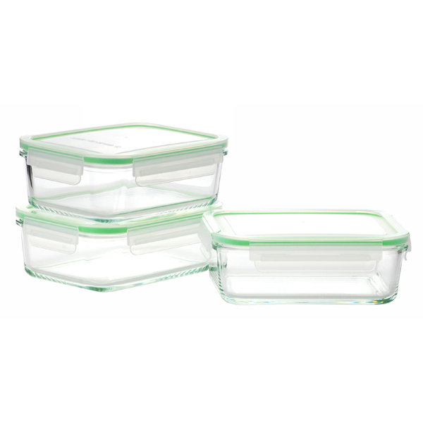 Kinetic Go Green Glasslock Elements Food Storage - Set of 3 Containers ...
