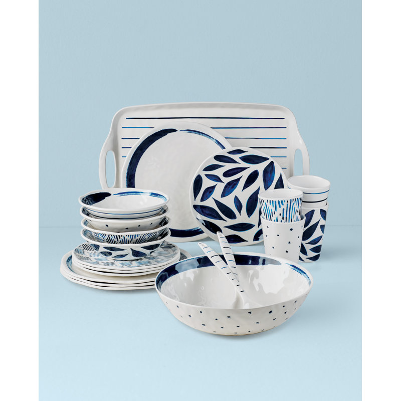 Lenox Blue Bay Melamine 20-Piece Dinnerware Set & Reviews | Wayfair