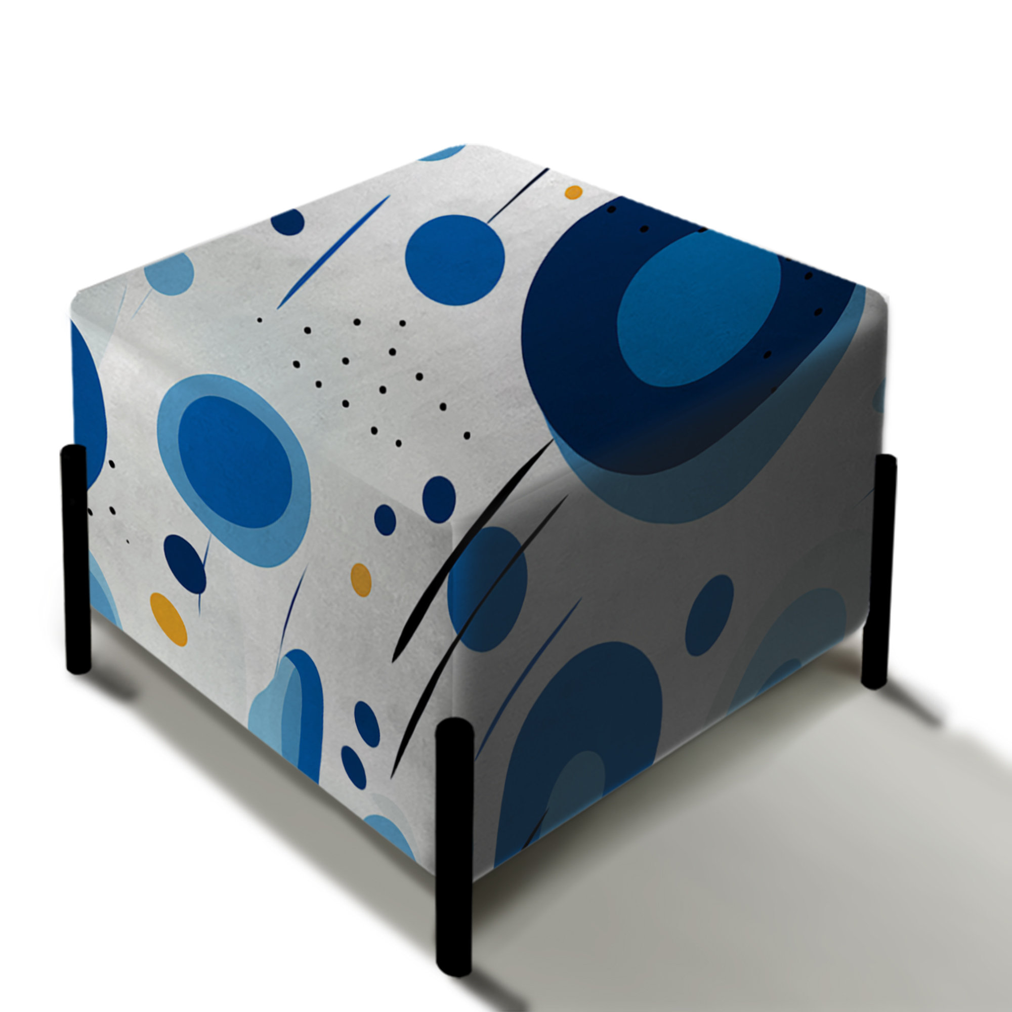 Design Art Minimalist Cobalt Blue Circles Geometry - Geometric Square ...