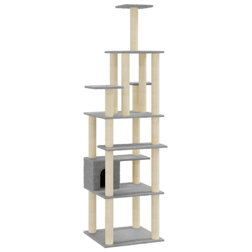 George Oliver Cat Tree Engineered Wood, Plush, Sisal Large Cat Tree ...
