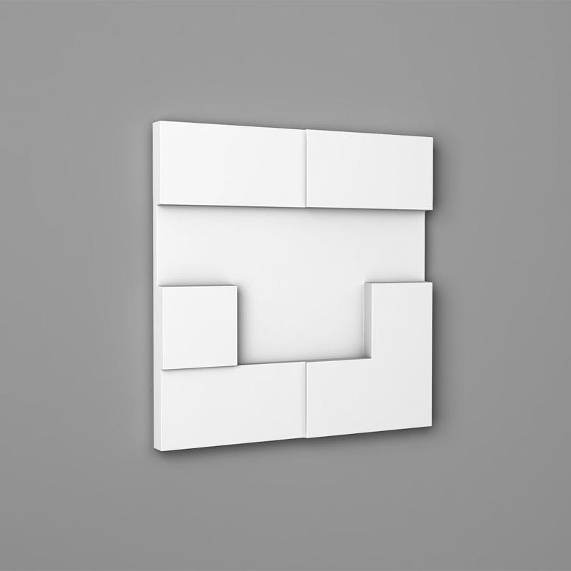 Orac Decor 1 in x 1 ft x 1 ft Cubi Style 2 Primed White Polyurethane ...