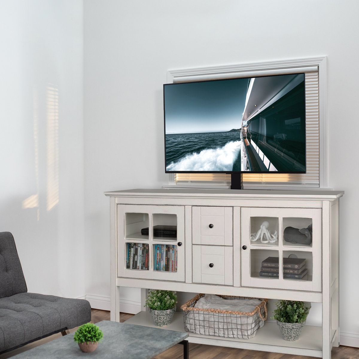 Vivo Motorized TV Stand with Remote Control & Reviews | Wayfair