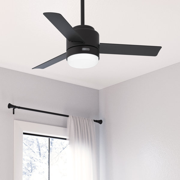 Hunter Fan 44" Gilmour 3 - Blade Damp Rated Ceiling Fan with LED Light ...
