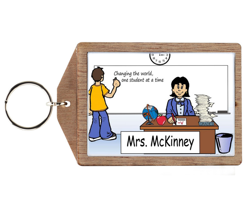 Printed Perfection Personalized Teacher, High School - Female Key Chain ...