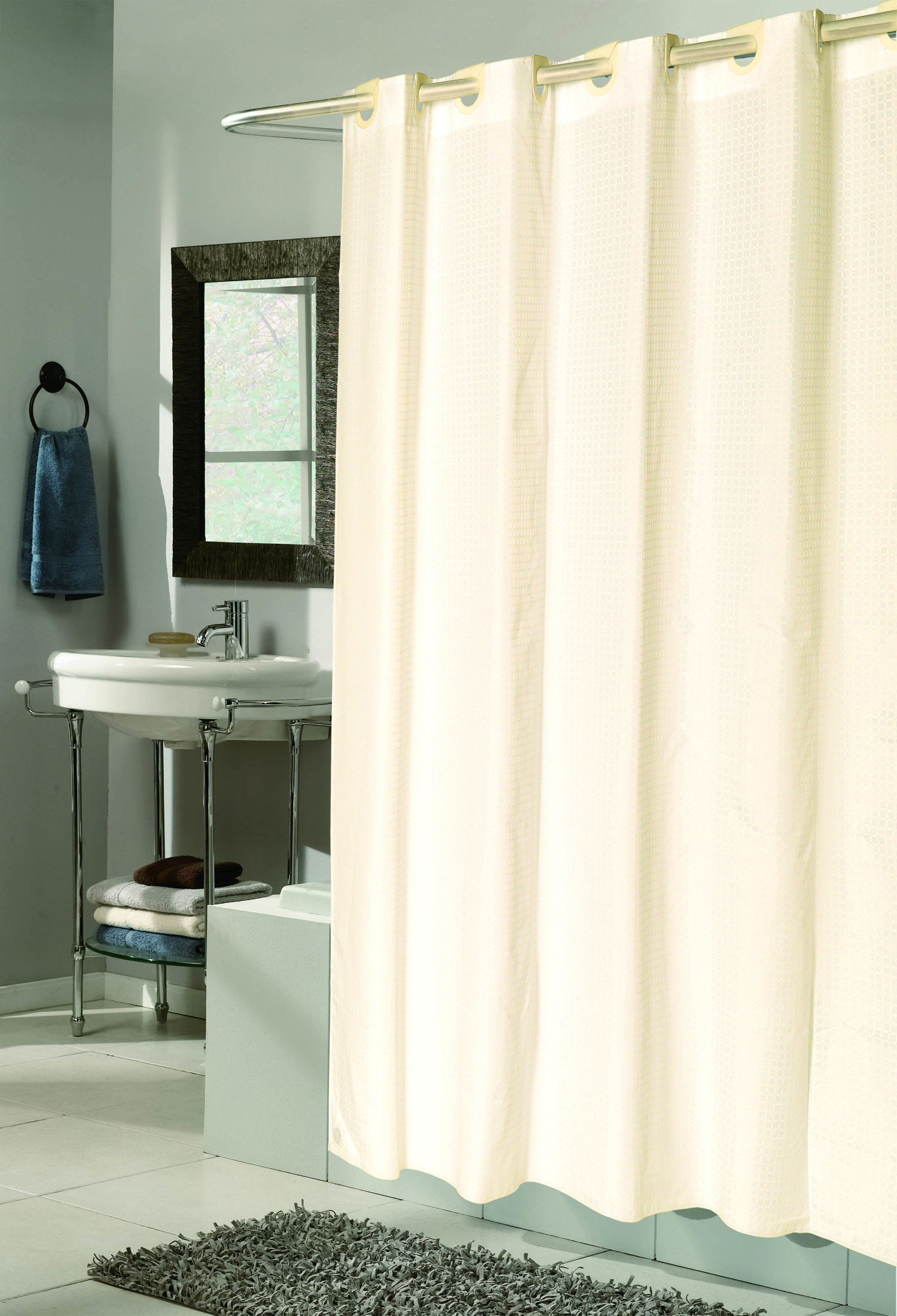 Charlton Home® Ludwick Checks Single Shower Curtain | Wayfair