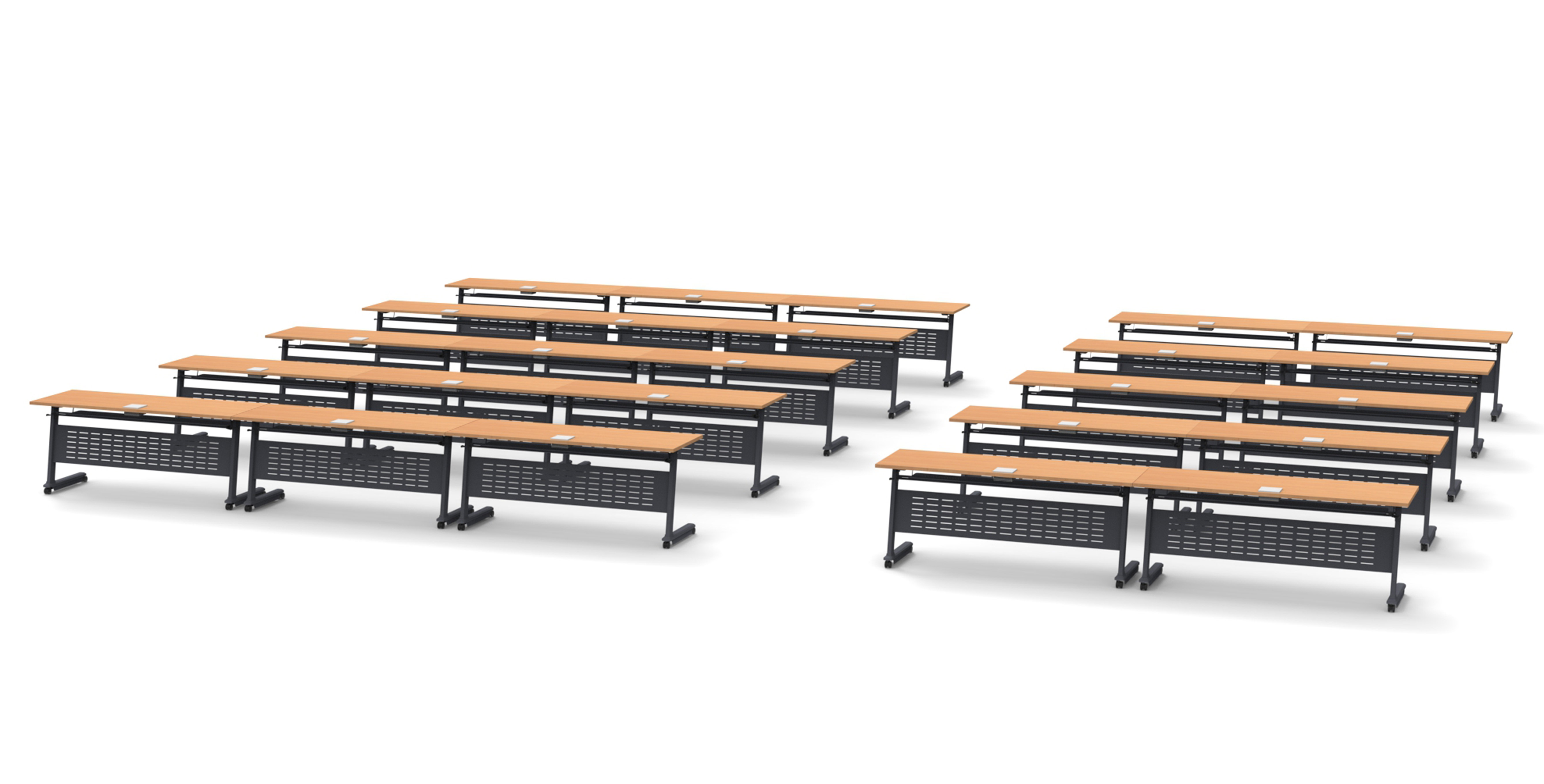 TeamWORK Tables Tables Training Meeting Seminar Classroom 25pc Beech ...