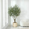 AllModern Aldis Artificial Olive Tree, UV Resistant Fake Plants, Faux ...
