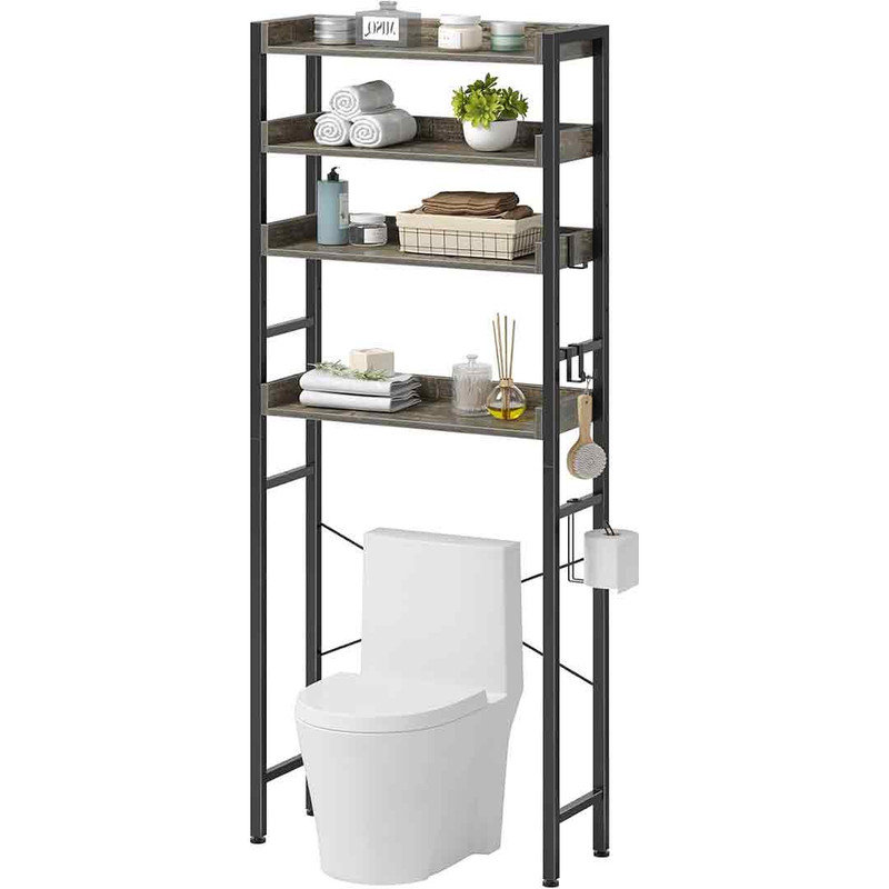 17 Stories Glennet Engineered Wood Freestanding Over The Toilet Storage ...