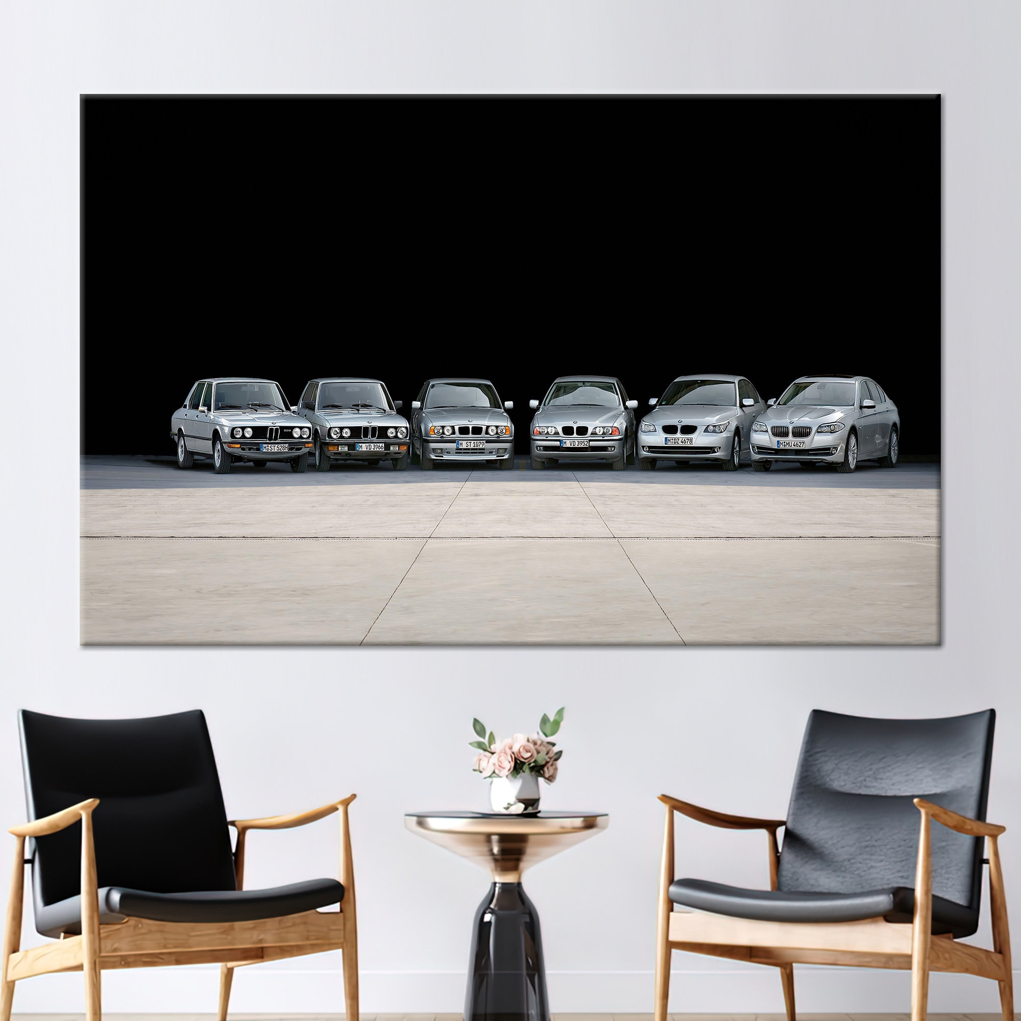kayra export BMW 5 Series History Canvas Wall Art - Ideal Garage Decor ...