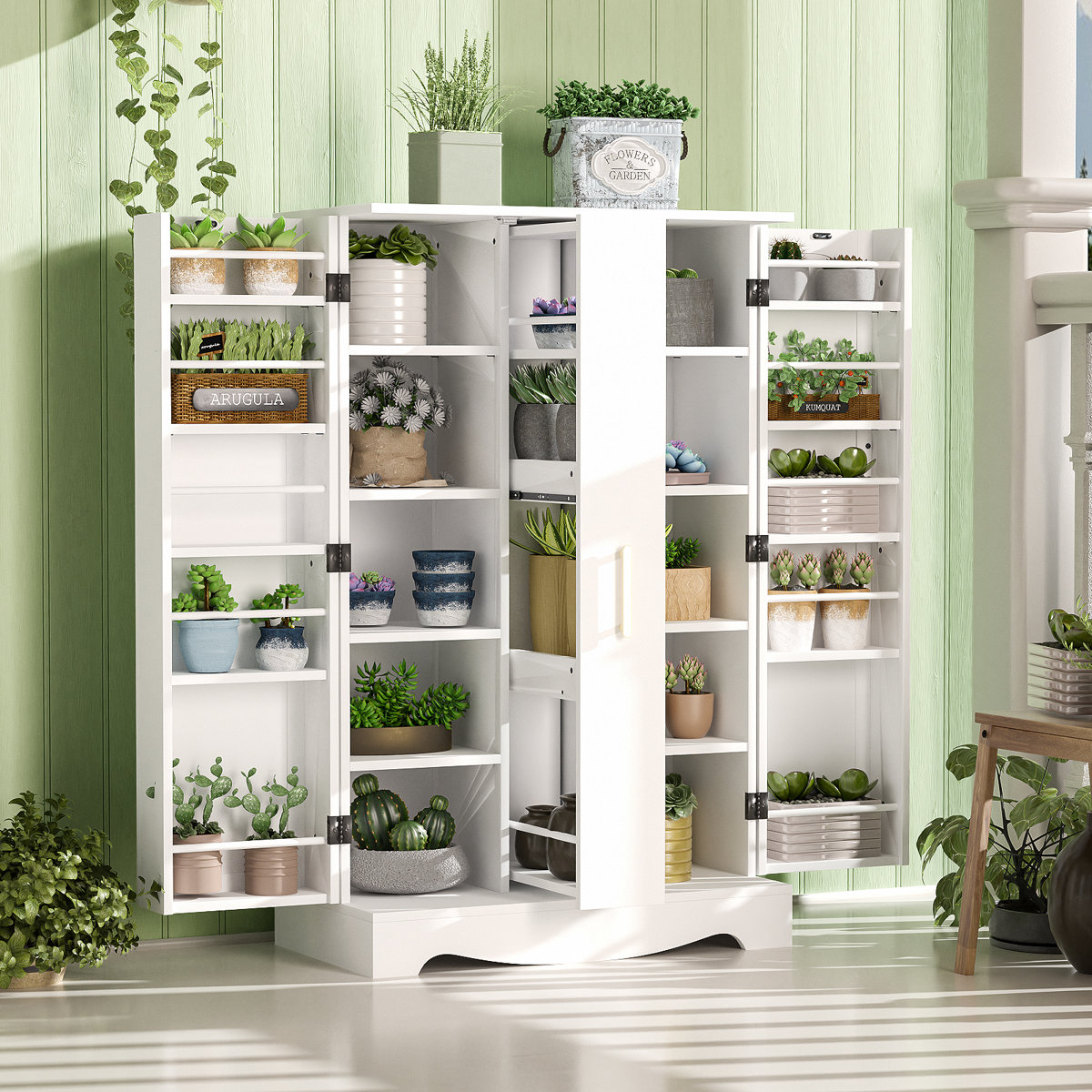 Red Barrel Studio® Jawarren 47" Kitchen Pantry & Reviews | Wayfair