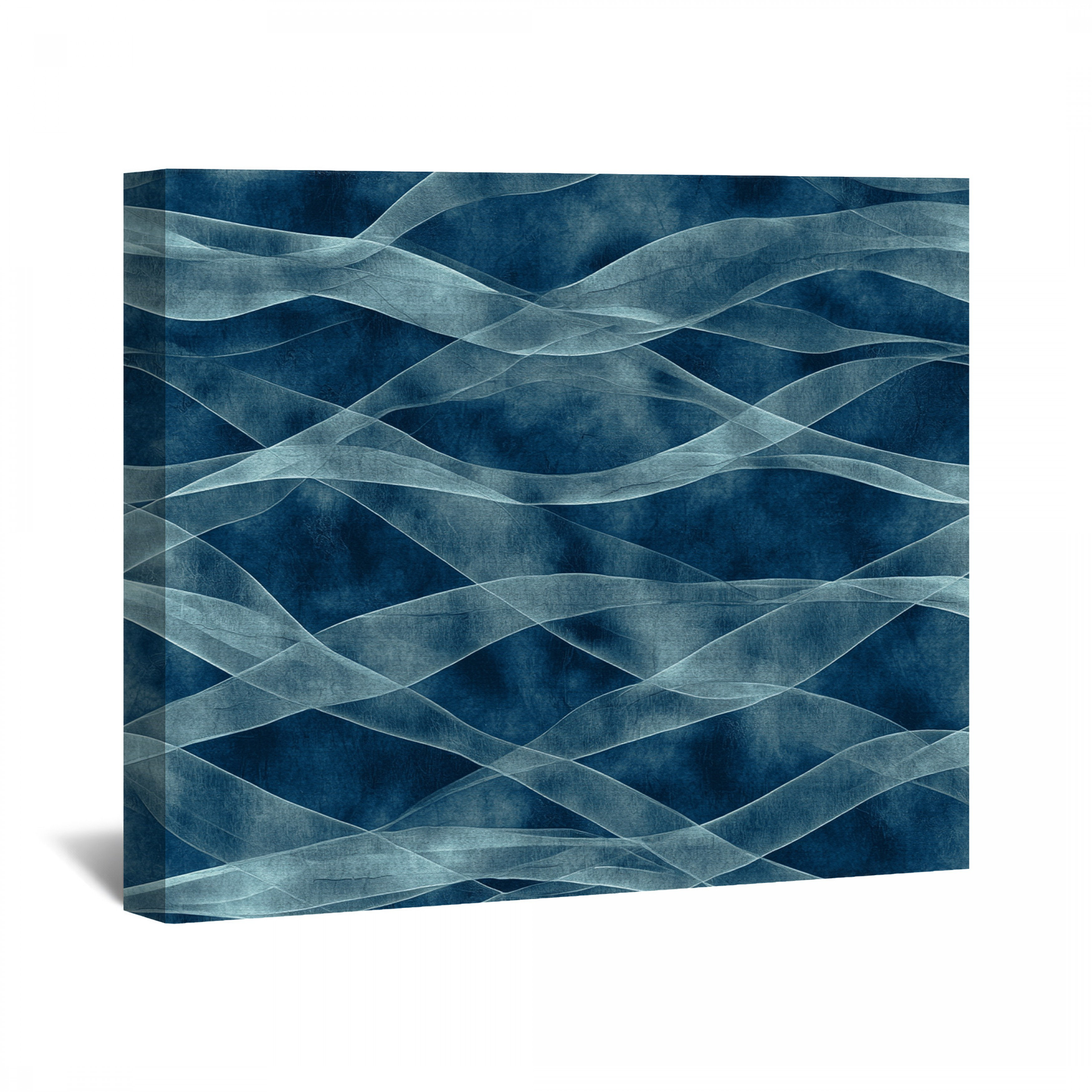 Alcott Hill® Abstract Waves Canvas Wrap - Art Wall Decor | Wayfair
