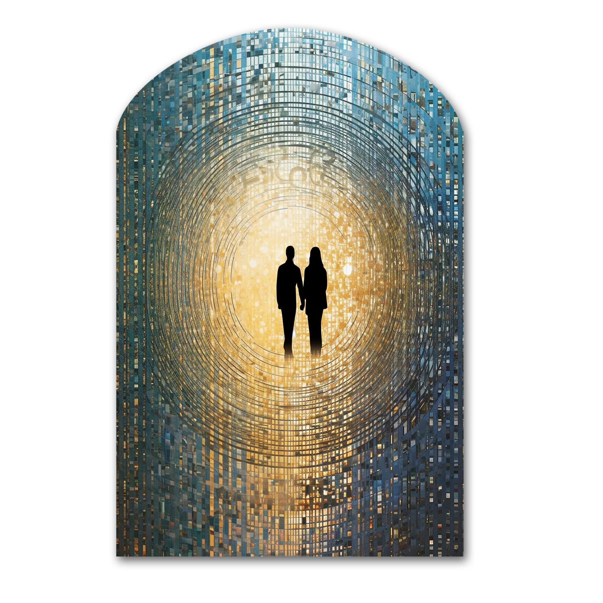 Lark Manor™ Retro Lovers Celebrating Eternal Now VI - Couple Arch Shape ...