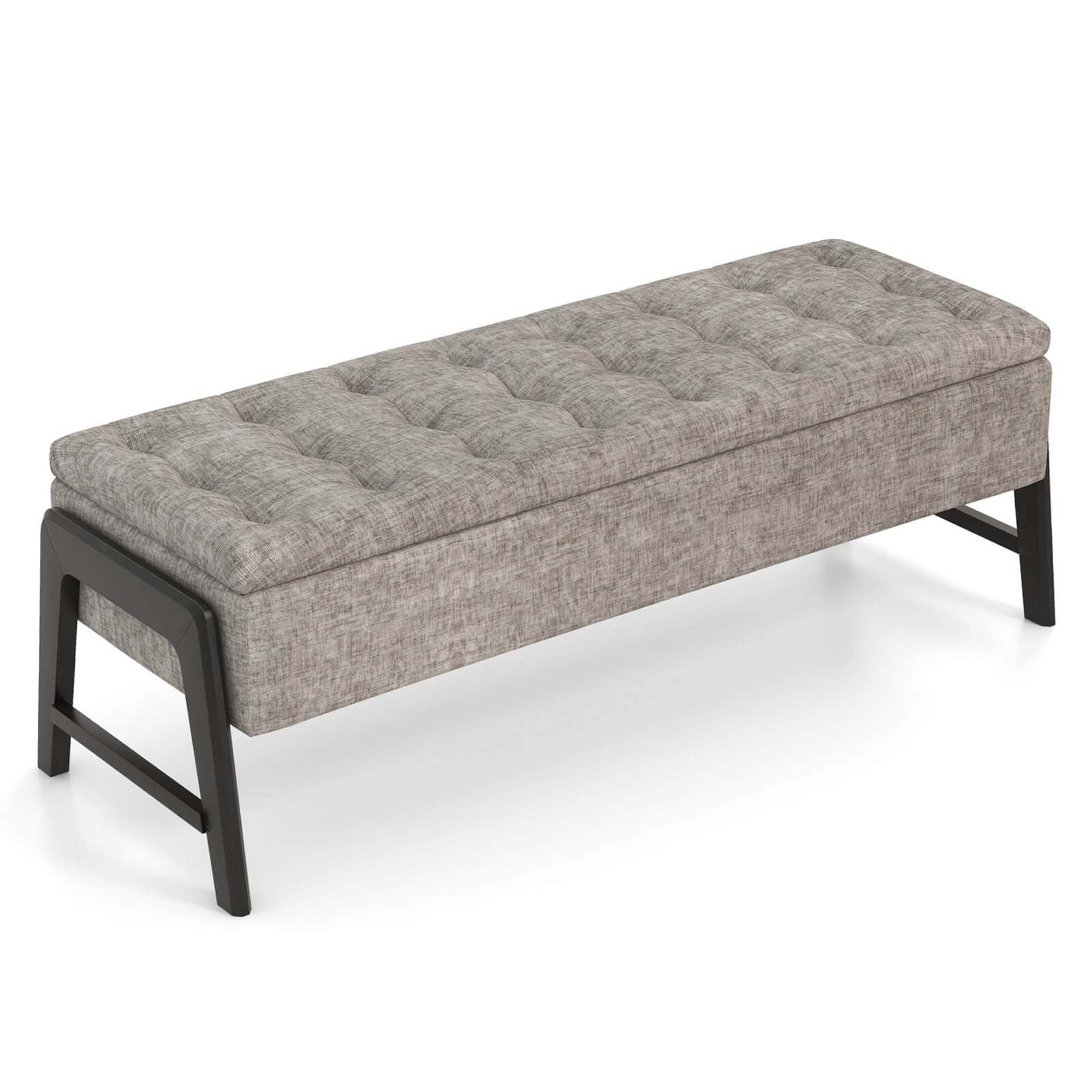 George Oliver Tufted Ottoman Bench Modern Storage Bench With High ...