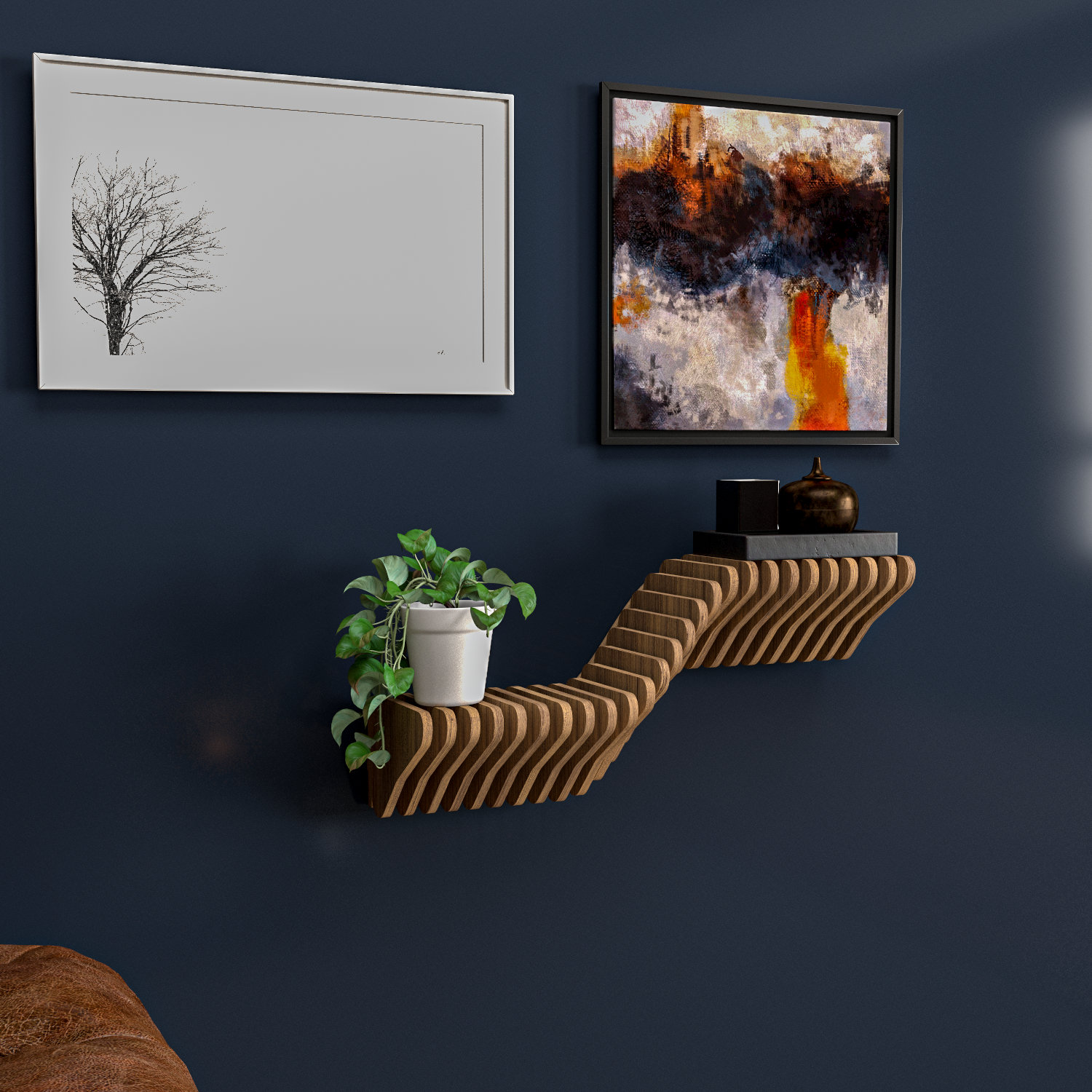 Latitude Run® Batamex Parametric Floating Shelf Tv Unit Modern ...