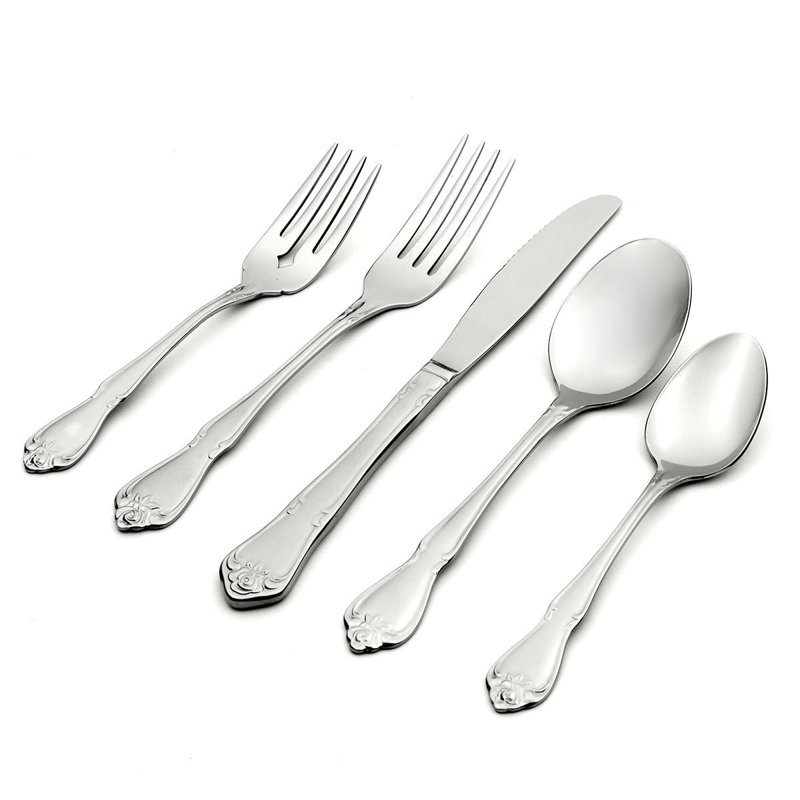 Oneida True Rose 45 Piece Everyday Flatware Set & Reviews | Wayfair