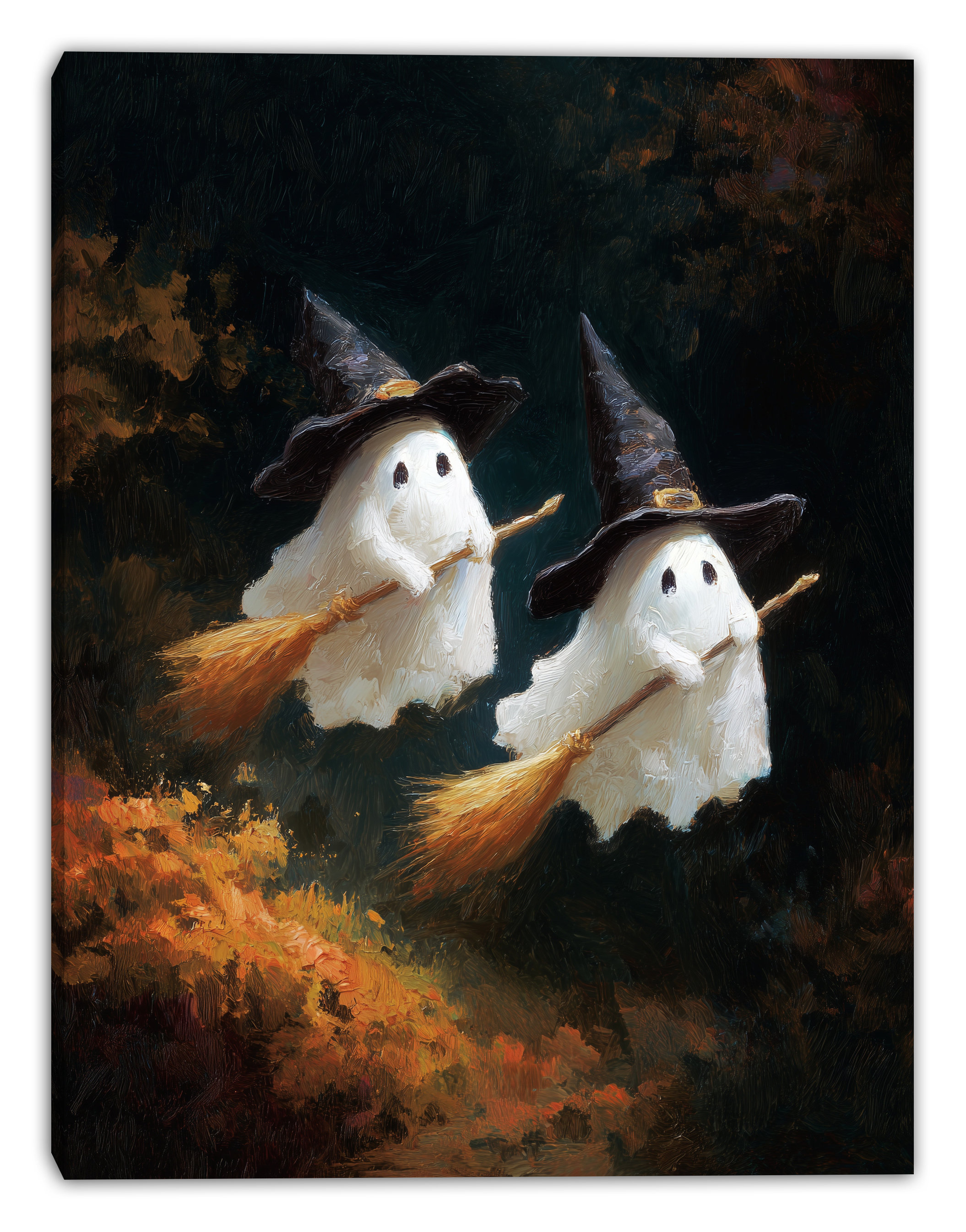 The Holiday Aisle® Painterly Ghost Witches Wrapped Canvas Wall Art ...