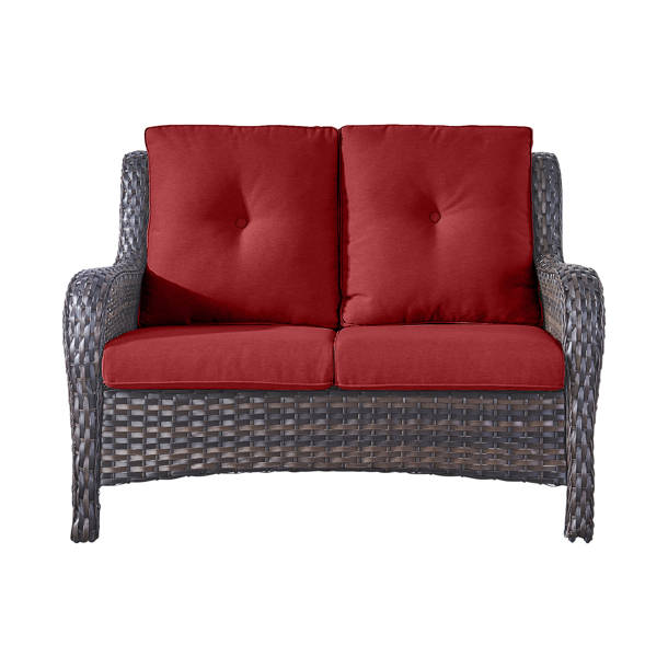 Winston Porter Meikel 49'' Wicker Outdoor Loveseat | Wayfair