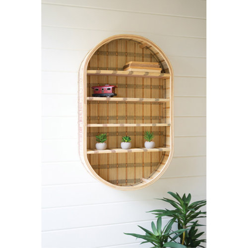 Ciardi Oval Rattan Wall Shelf | Birch Lane