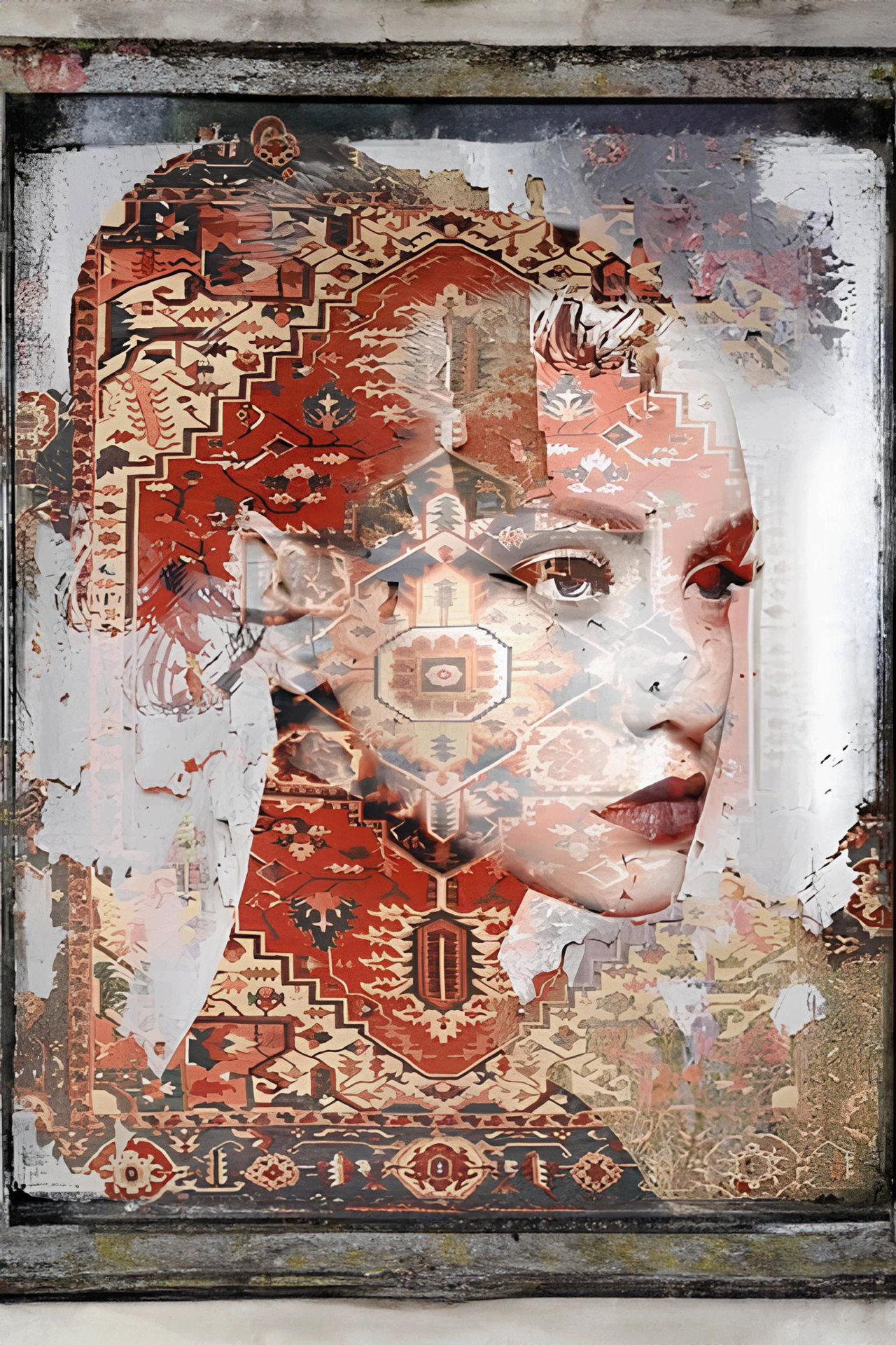Bungalow Rose Woman Face Portrait Patterned Abstract Modern Decorative ...
