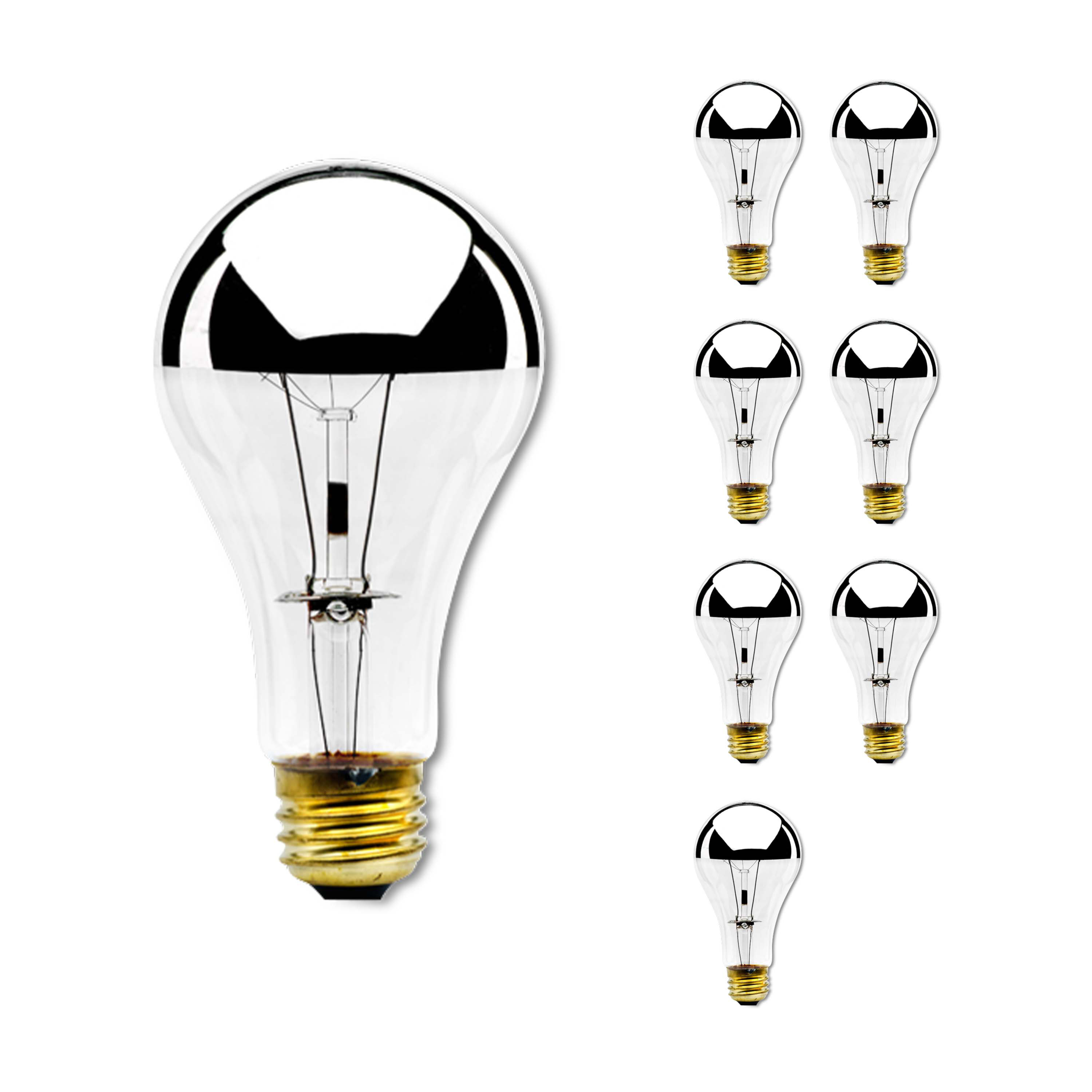 Bulbrite Industries 100 Watt, Silver Bowl A21 Incandescent, Dimmable ...
