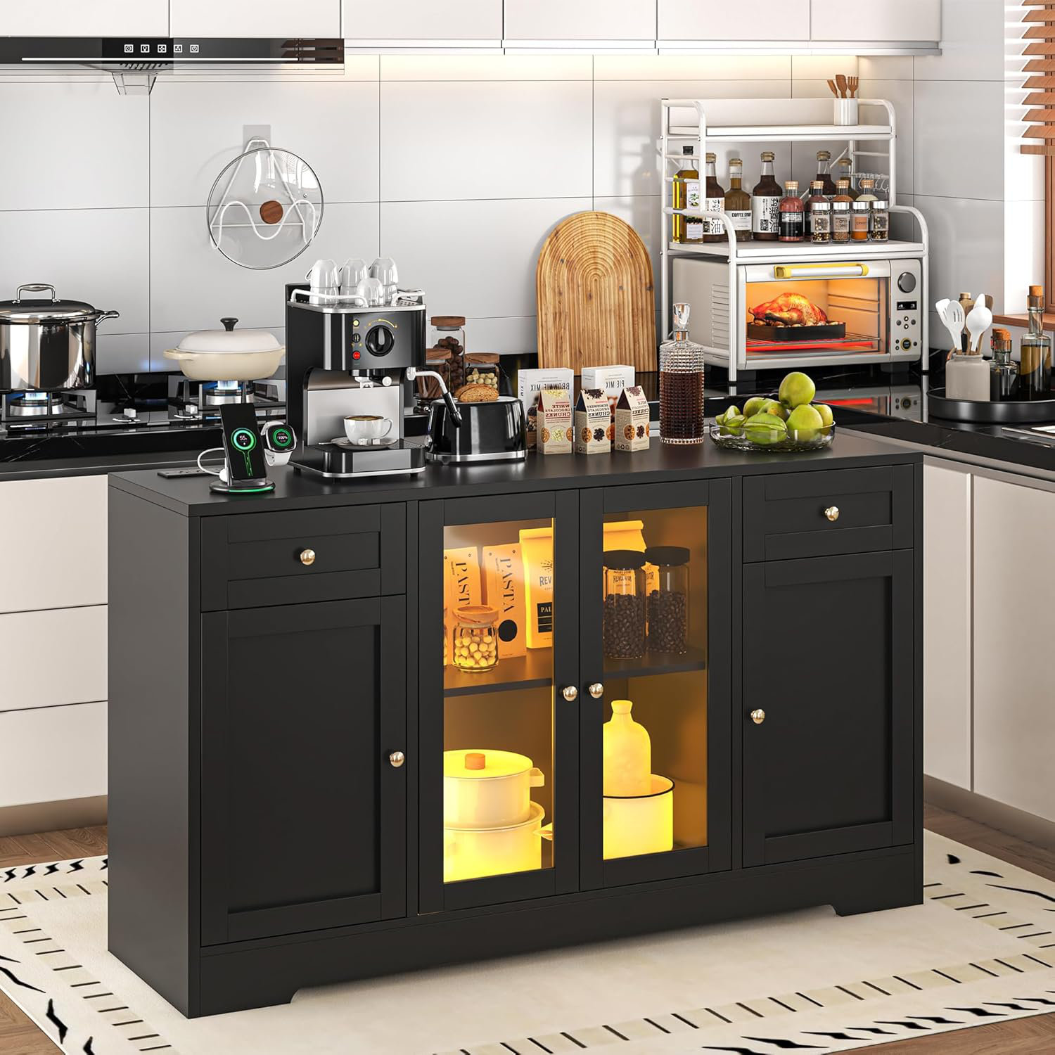 Wrought Studio™ Wooden Coffee Bar Self-Service Dining Table | Wayfair