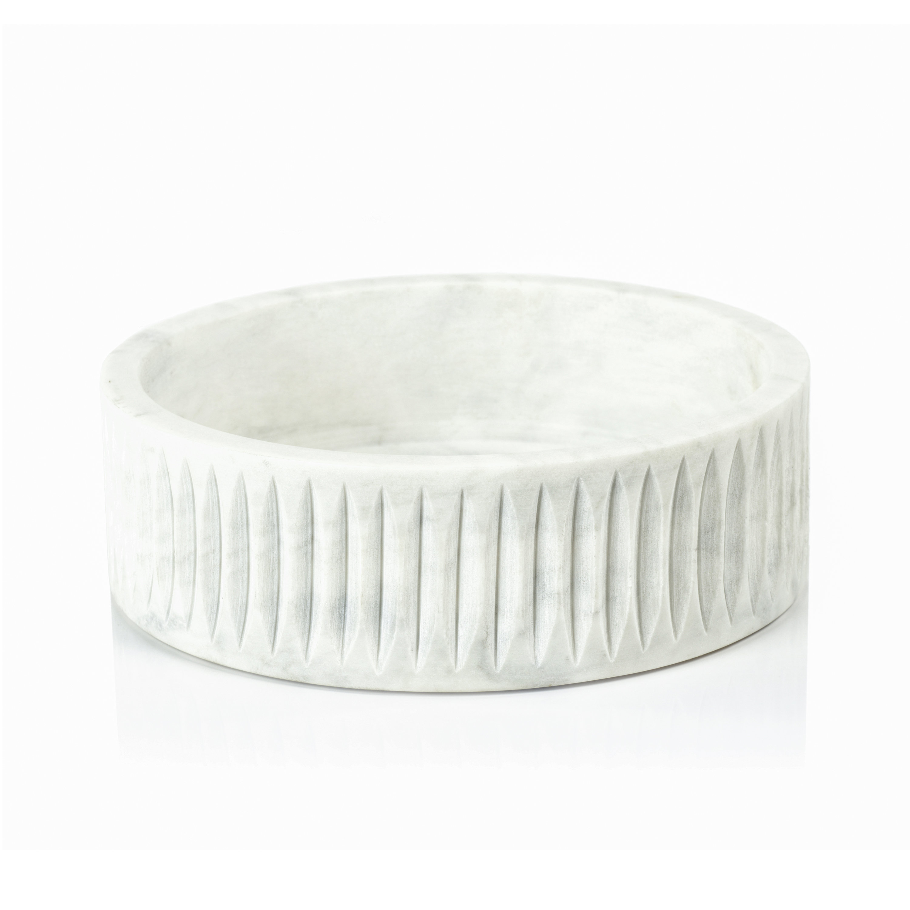 Dovecove Ericka Marble Decorative Bowl in White | Wayfair