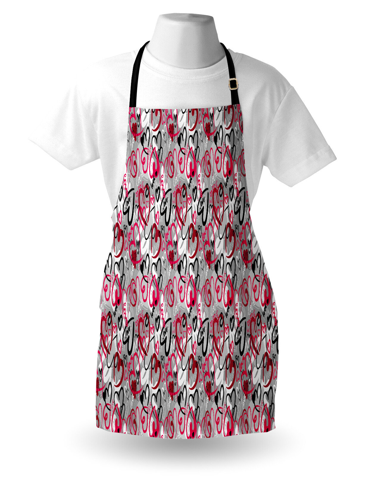 Arlmont & Co. Love Apron Unisex, Romantic Random Hearts, Adult Size ...