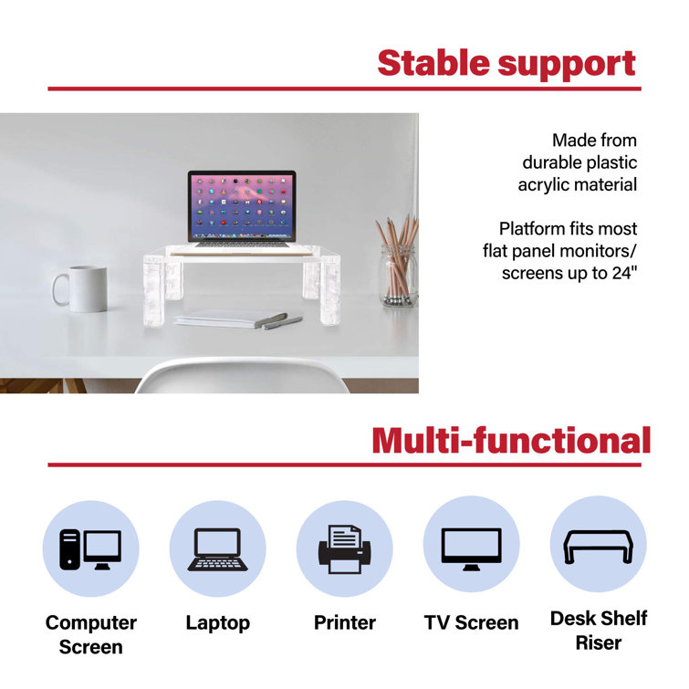 Ivy Bronx Janushan Plastic Monitor Stand - Wayfair Canada