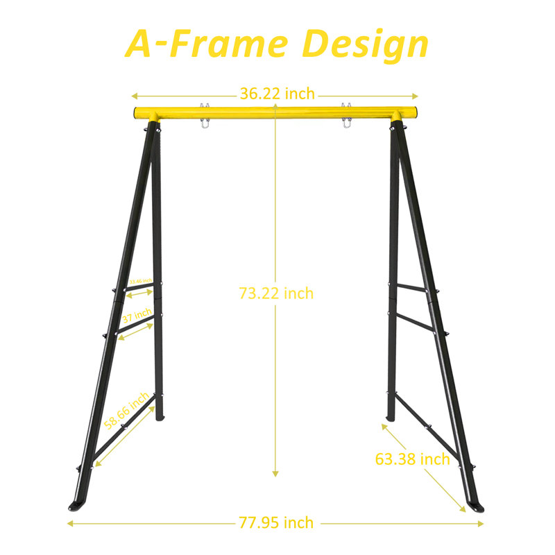 Arlmont & Co. Swing Stand Frame, Swing Set Frame For Adults, Heavy-duty ...