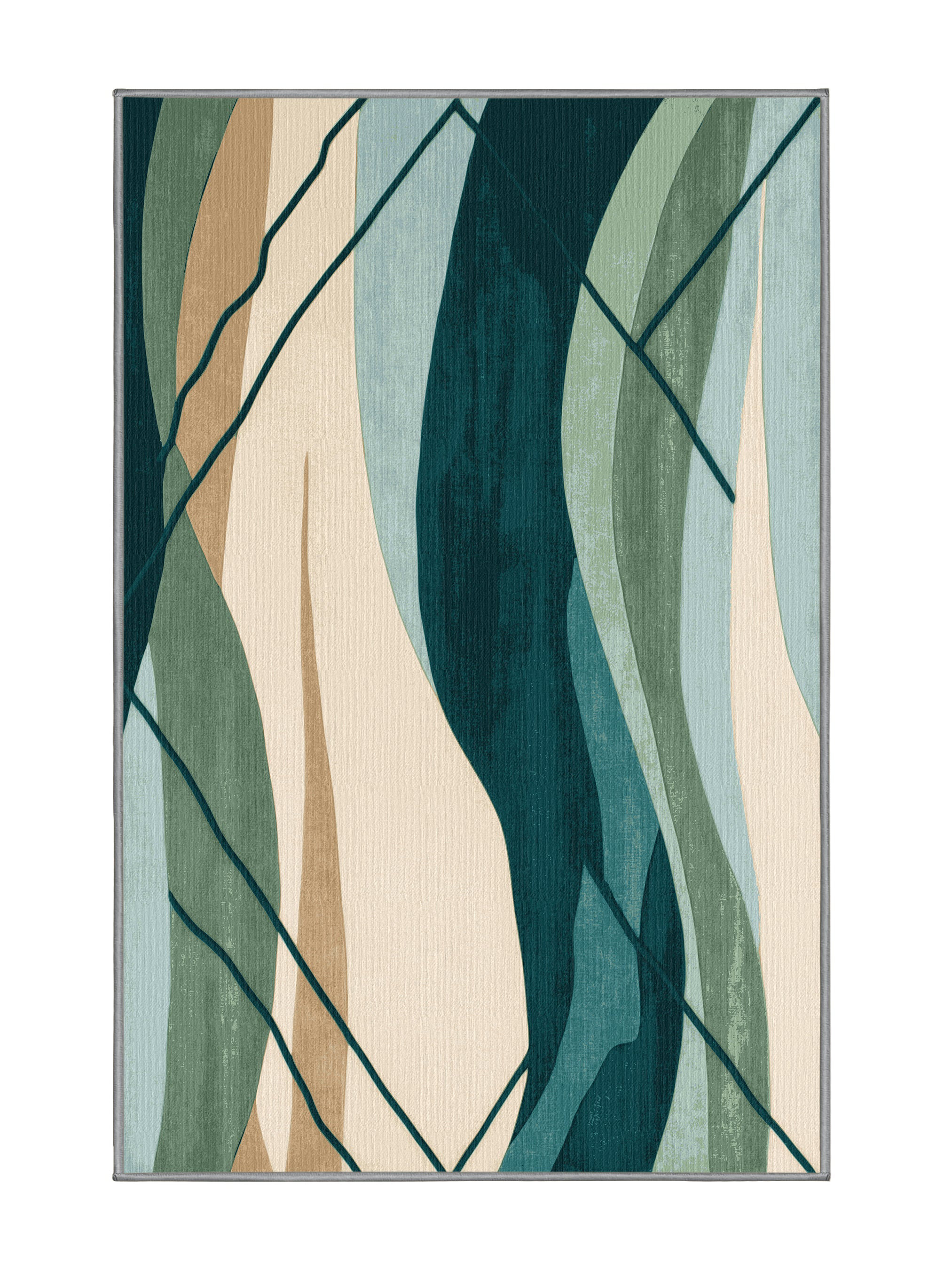 Orren Ellis Midnight Cascade Rug | Wayfair