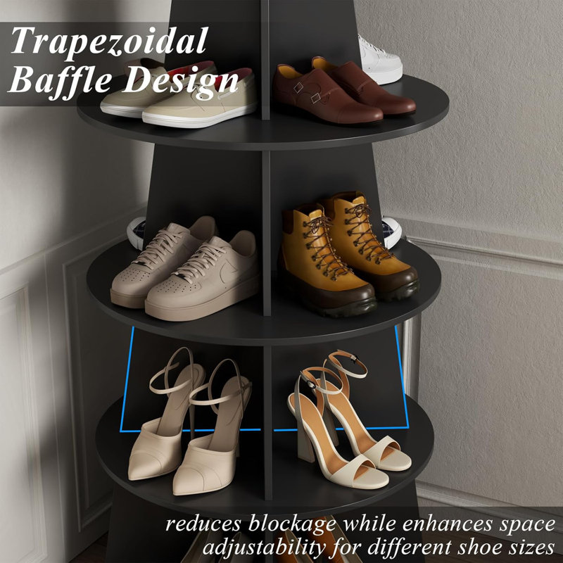 Latitude Run® 6-Tier Rotating Shoe Rack | Wayfair