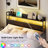 Wade Logan® Bejo Metal Storage Bed Frame with LED Light and Charging ...