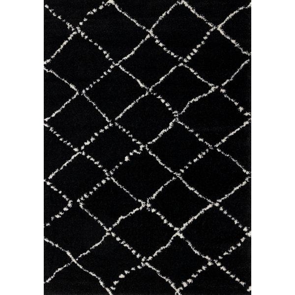 Corrigan Studio® Asten Geometric Cream/Black Area Rug | Wayfair
