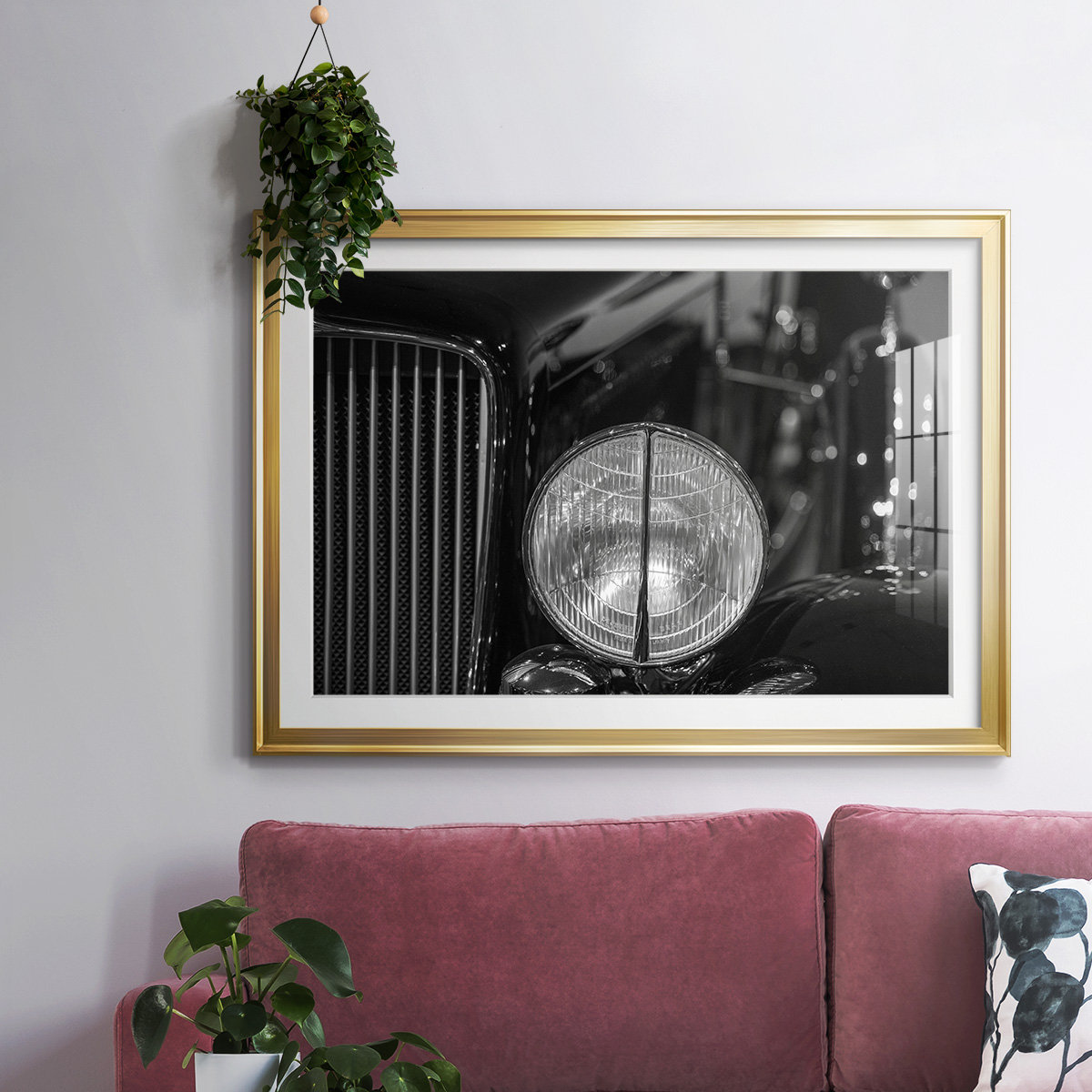 Ebern Designs Vroom III-FramedFramed Print W Beveled Matt and Glass ...