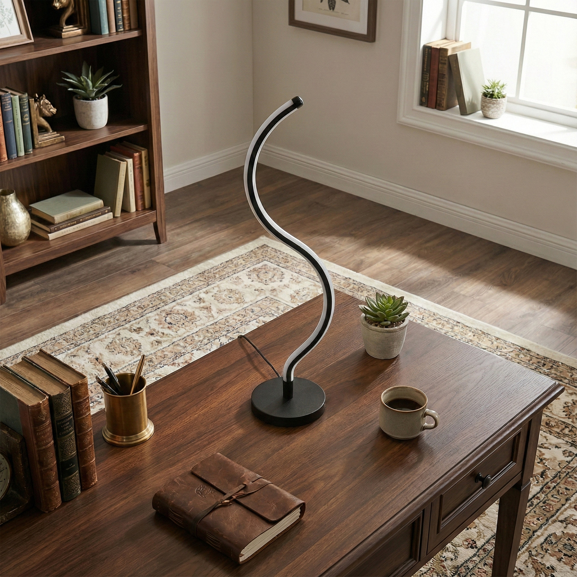 Wrought Studio Serpentine Integrated LED Sculptural Table Lamp ...