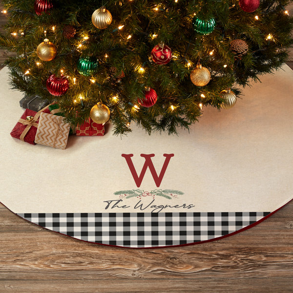 Personalization Mall Checkered Tree Skirt | Wayfair