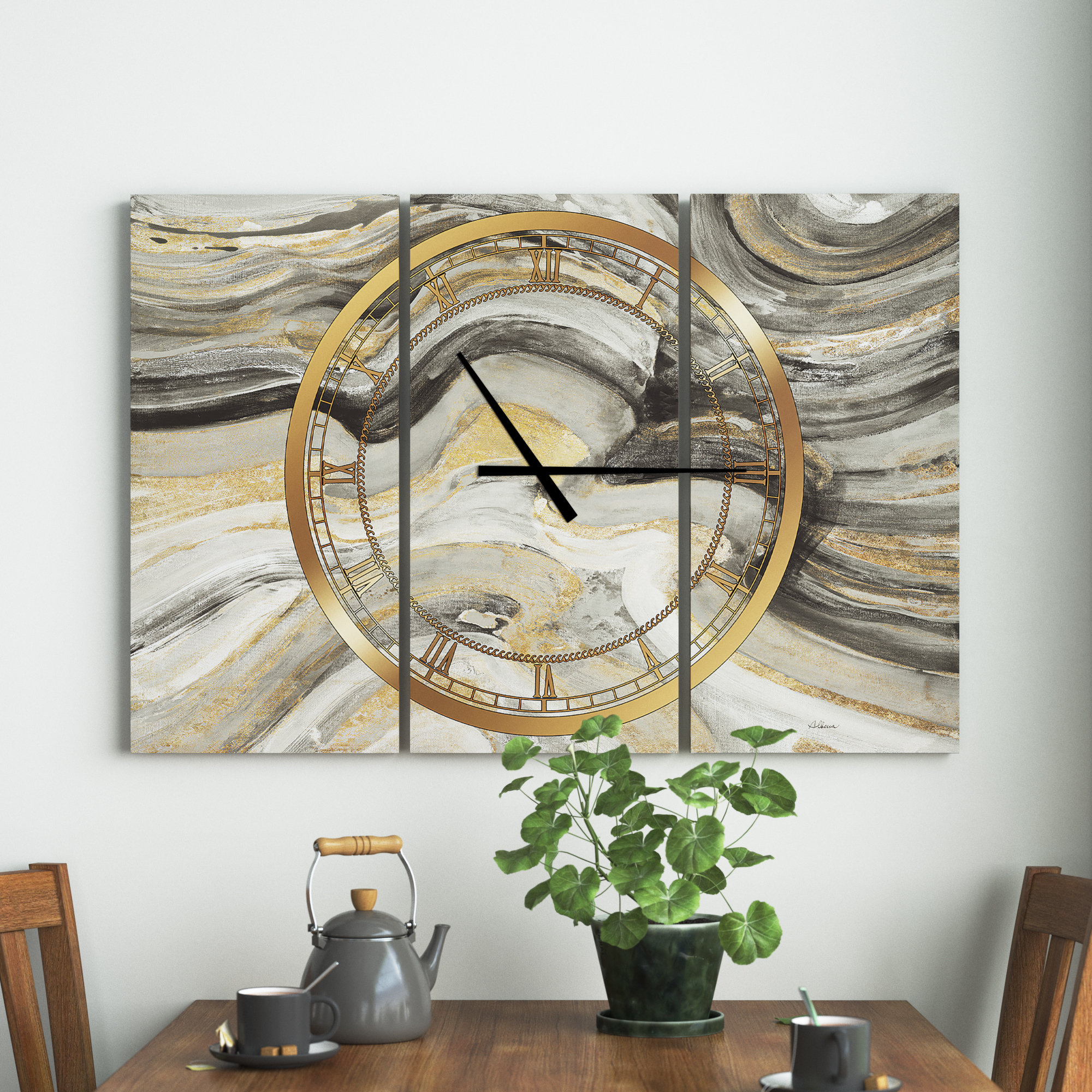 The Twillery Co. Glam Gold Canion - Modern wall clock & Reviews ...