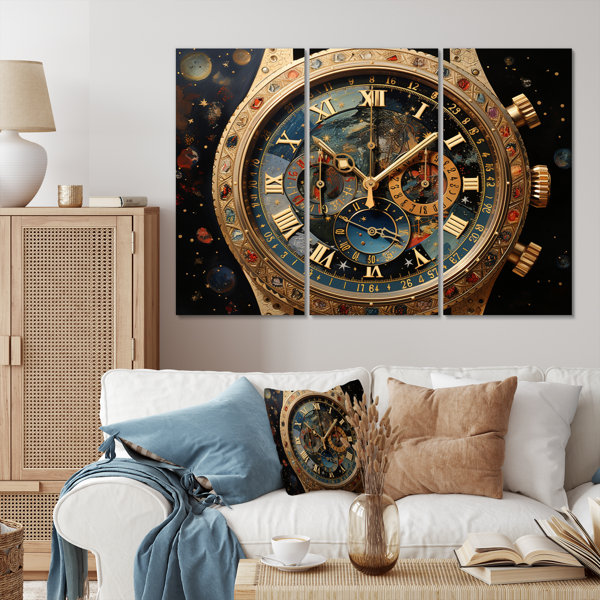 DesignArt Watch Horological Pointillism Multicolor - Watches Metal Wall ...
