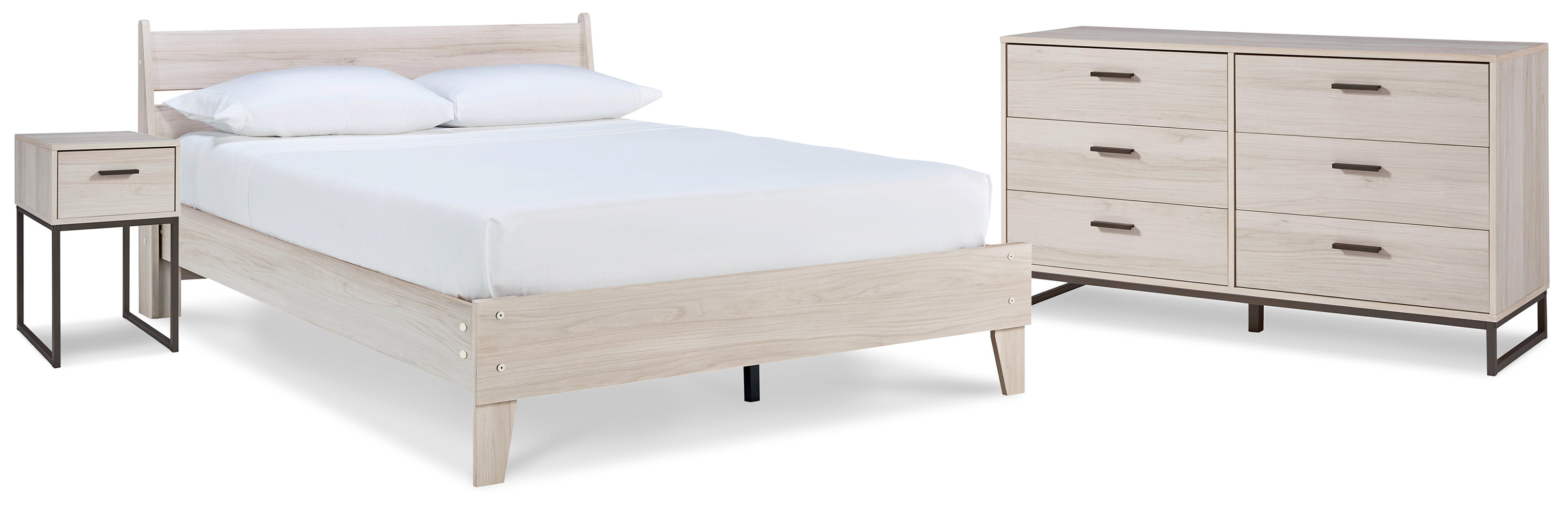 Ebern Designs Socalle Queen Panel Platform Bed with Dresser and Nightstand | Wayfair