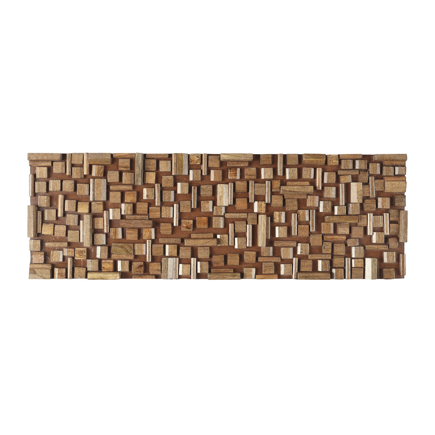 Ivy Bronx Ethelen Mango Wood Handmade Geometric Block Panel Abstract ...