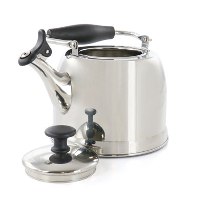 Martha Stewart Lily Pond 2.2 Quart Stainless Steel Tea Kettle in Silver ...
