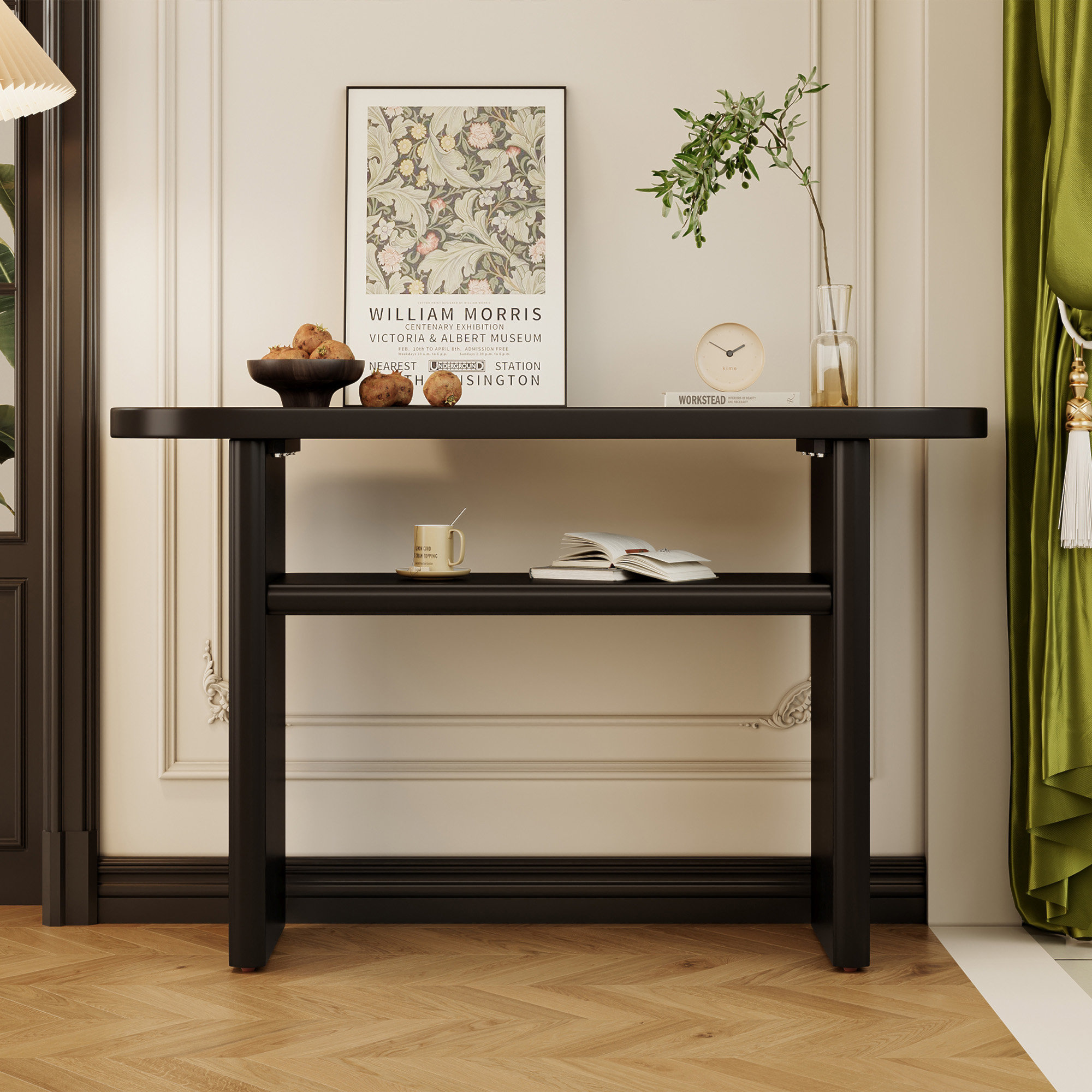 Latitude Run® Elegant Minimalist Console Table With Rounded Edges And ...