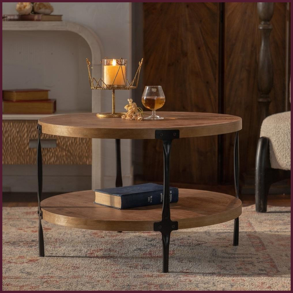 Latitude Run® Handcrafted Olive-Shaped Living Room Coffee Table with 4 ...