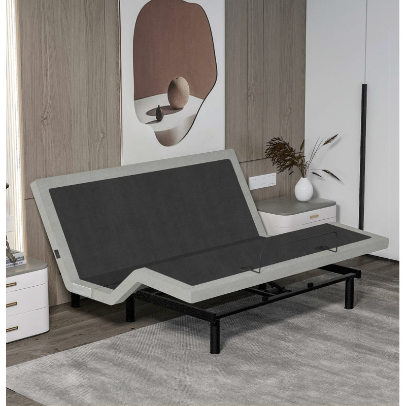 Alwyn Home Zeledon King Massaging Adjustable Bed with Wireless Remote ...